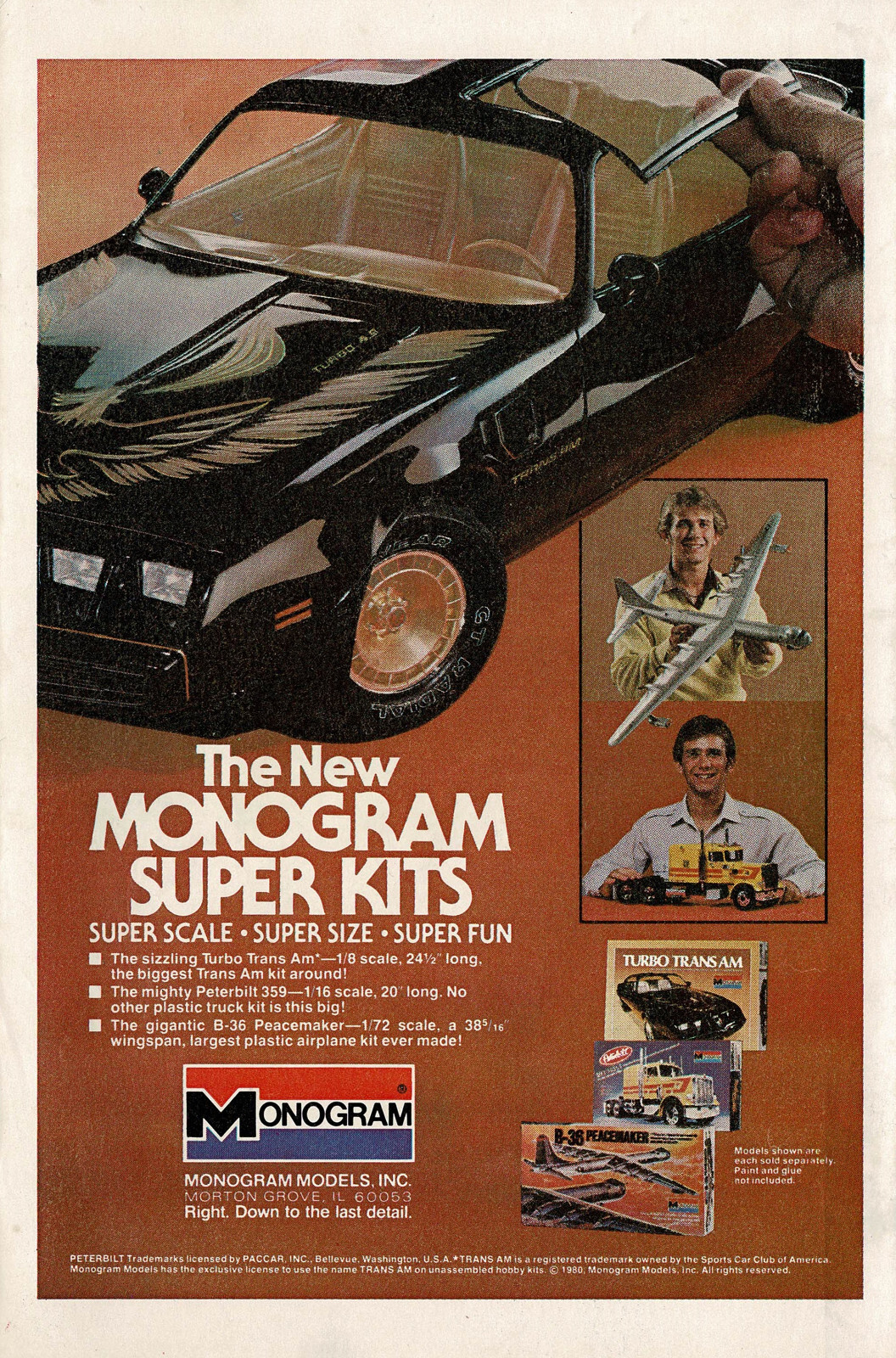 1980s Vintage Monogram Pontiac Turbo Trans Am Model Car Photo Print Ad ...
