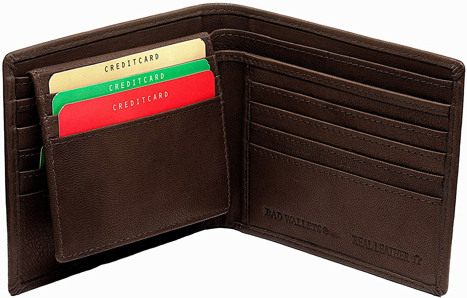 BAD MOTHER FU*KER WALLET 100% Leather, Dark Brown - Bad Wallets ...