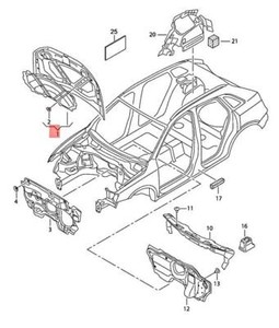 Genuine AUDI Q3 RSQ3 84B 84G 8UB 8UG ngine bonnet sound absorber ...