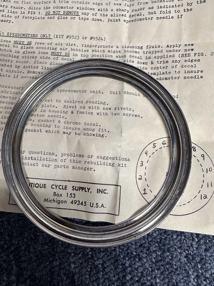 HARLEY DAVIDSON VINTAGE SPEEDOMETER PANHEAD 1948-1961 PARTS NOS TRIM | eBay