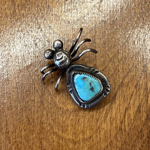 Vintage Native American Navajo Pin Sterling Silver Turquoise Hat Pin ...
