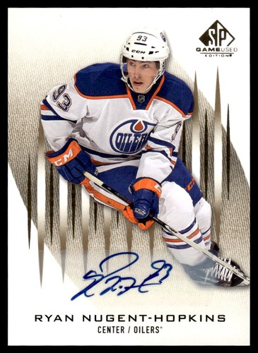 2013-14 SP GAME USED AUTO Ryan Nugent-Hopkins Auto Edmonton Oilers #67 ...