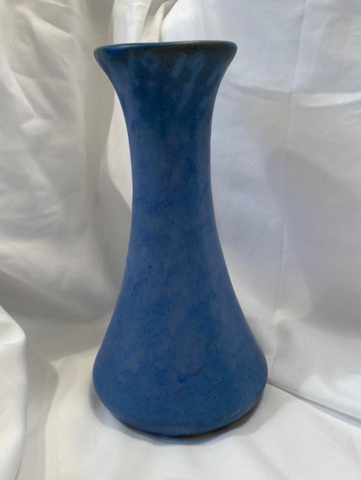 Gorgeous vintage blue pottery flared vase - EUC | eBay