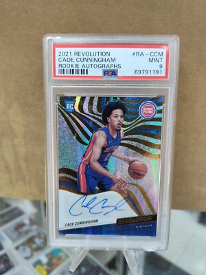 2021 Panini Revolution Cade Cunningham Auto Autograph RC Rookie PSA 9 ...