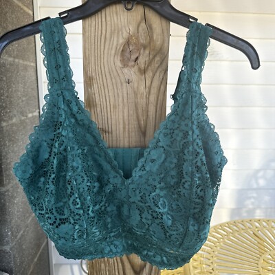Parfait by Affinitas Women’s 38I Sexy Bra No Wire 5 Clips Lace Emerald ...
