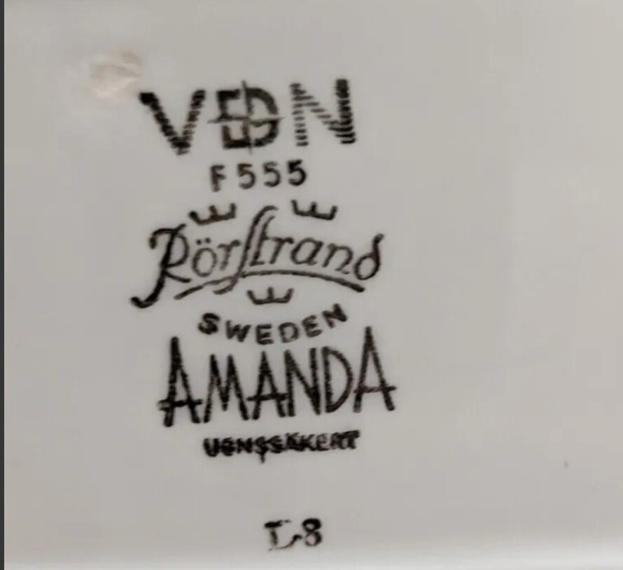 Rorstrand " Amanda " Sweden" Sugar Bowl And Creamer. A rare find. | eBay