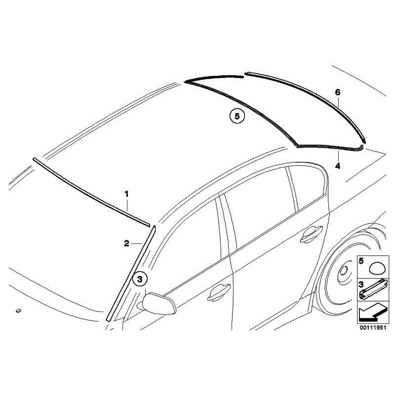 Original BMW 51317166841 - Abdeckung Frontscheibe 5er | eBay