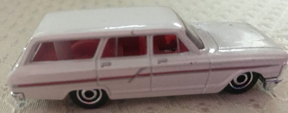 Matchbox White 1964 Ford Fairlane w/Red Stripe & Red Interior Die-cast ...