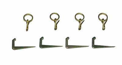 TIE-BACK Tenter Hooks & Pin-on Rings (4-Pack) | eBay