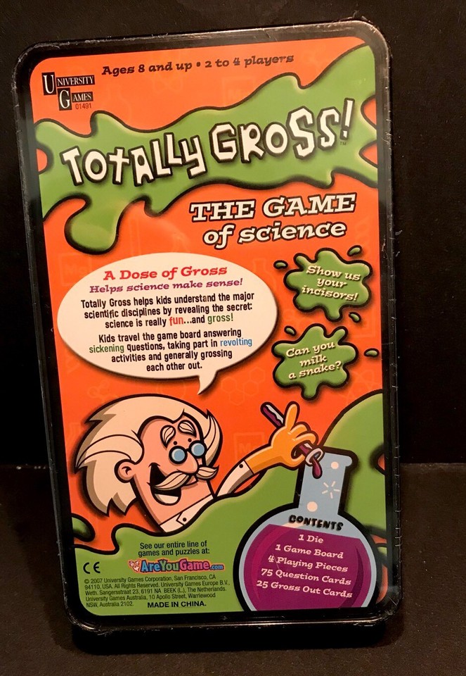 NEW Totally Gross! Tin The Game Of Science University Games Children ...