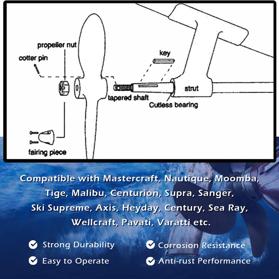 Prop Puller Knocker for Inboard Boats for 1 inch or 1 1/8 inch ...