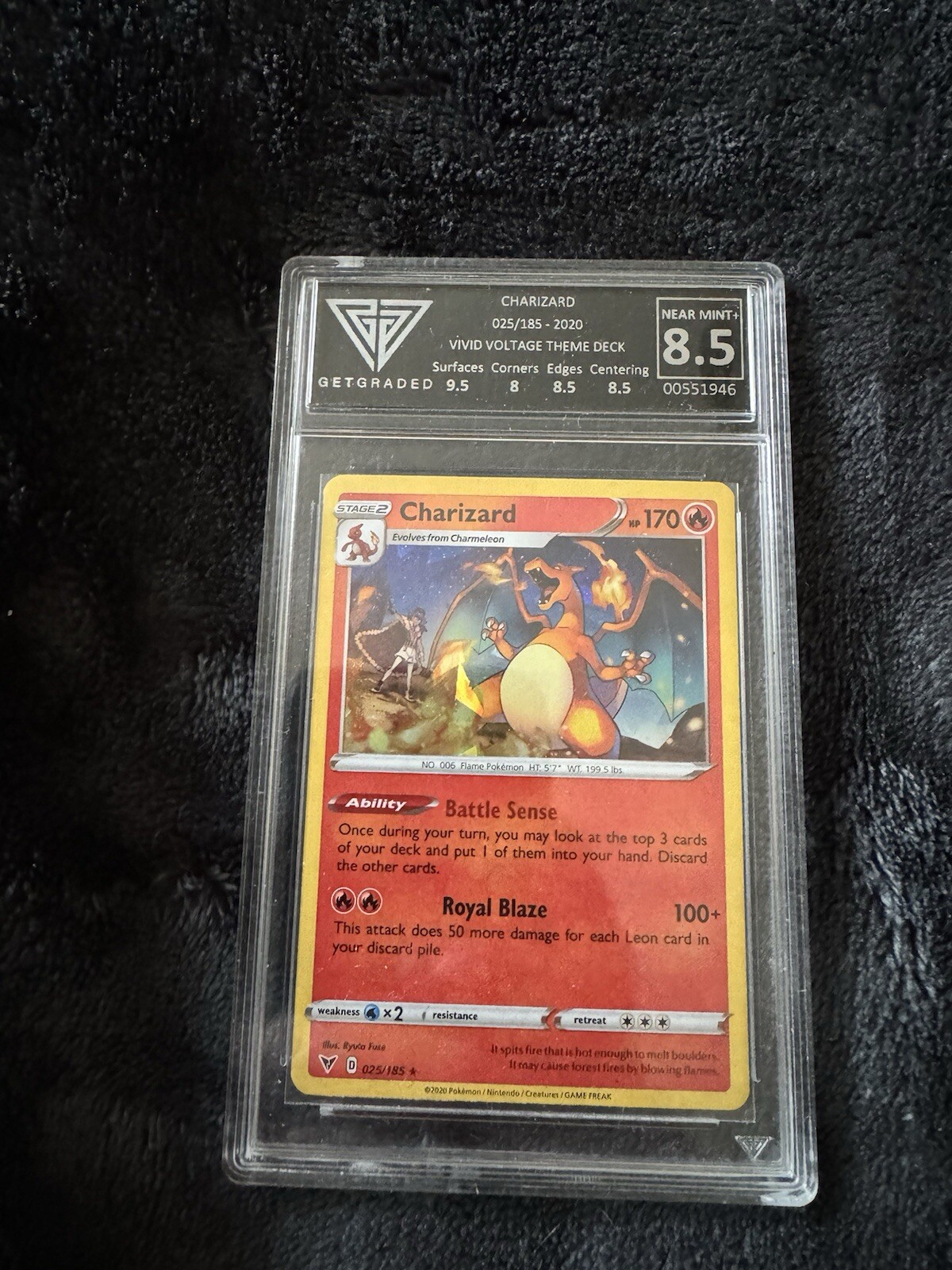 Pokemon Cracked Ice Charizard Theme Deck Card 025/185 Vivid Voltage | eBay