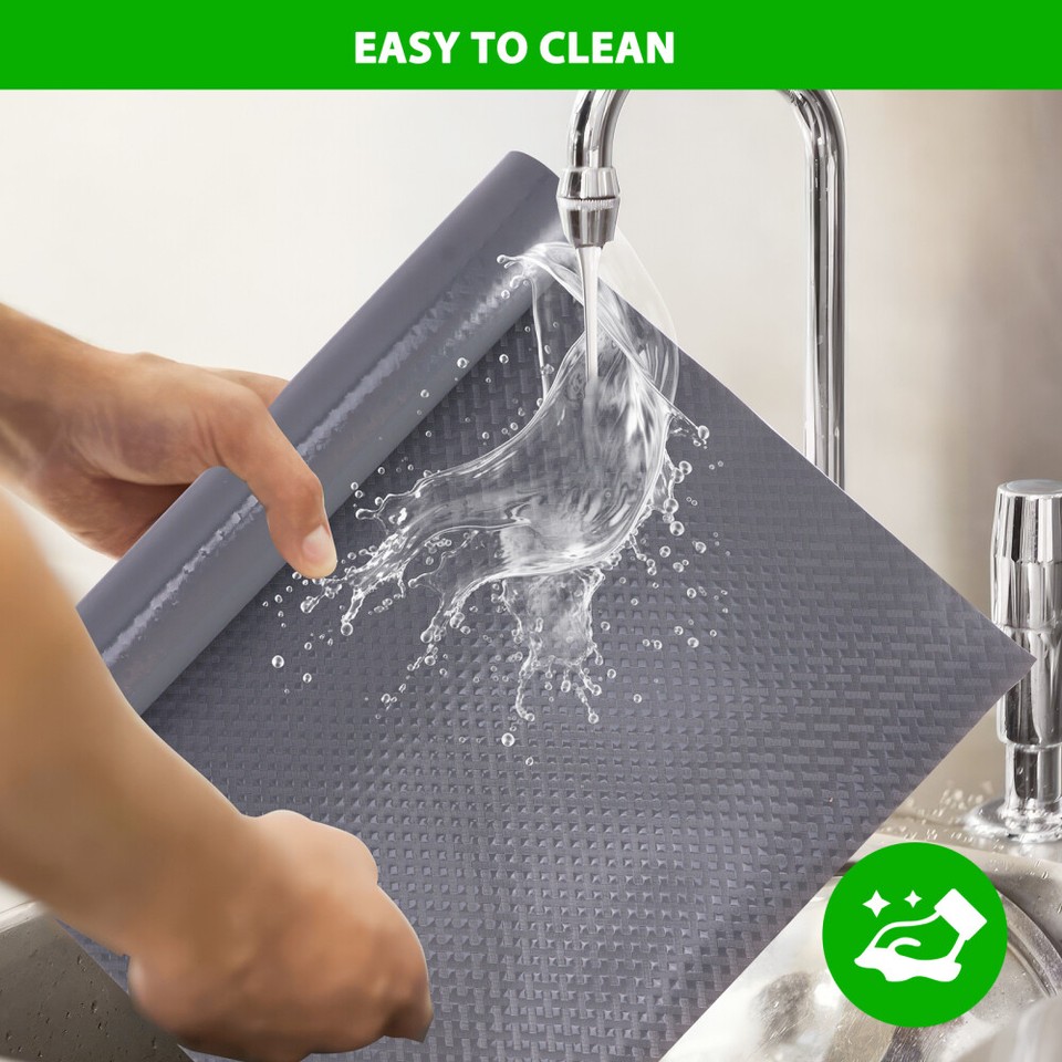 6M Draw Mat Non-Slip Shelf Liner Cabinet Storage Pad Kitchen Cupboard ...