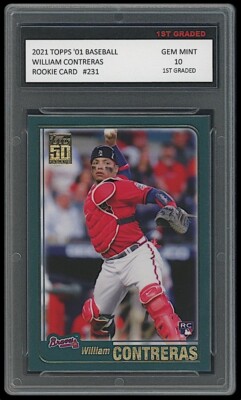 William Contreras 2021 Topps '01 Baseball 1st Graded 10 MLB Rookie Card ...