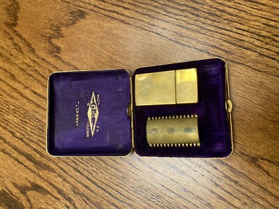 ANTIQUE 1920 Gillette "Tuckaway" Safety Razor w/ Original Metal Case | eBay