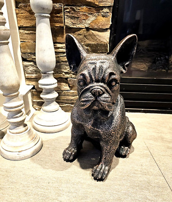 Sitting Bronze Frenchie French Bulldog Resin 14" Tall | eBay