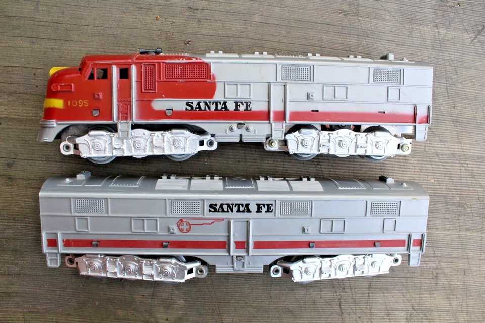 Marx #1095 E7 Santa Fe Power A & Dummy B Unit Diesel Locomotive Nice ...