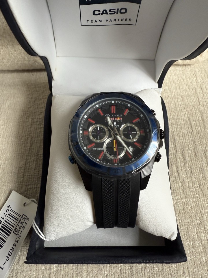 Casio Edifice 5378 Red Bull Chronograph Watch | eBay Australia