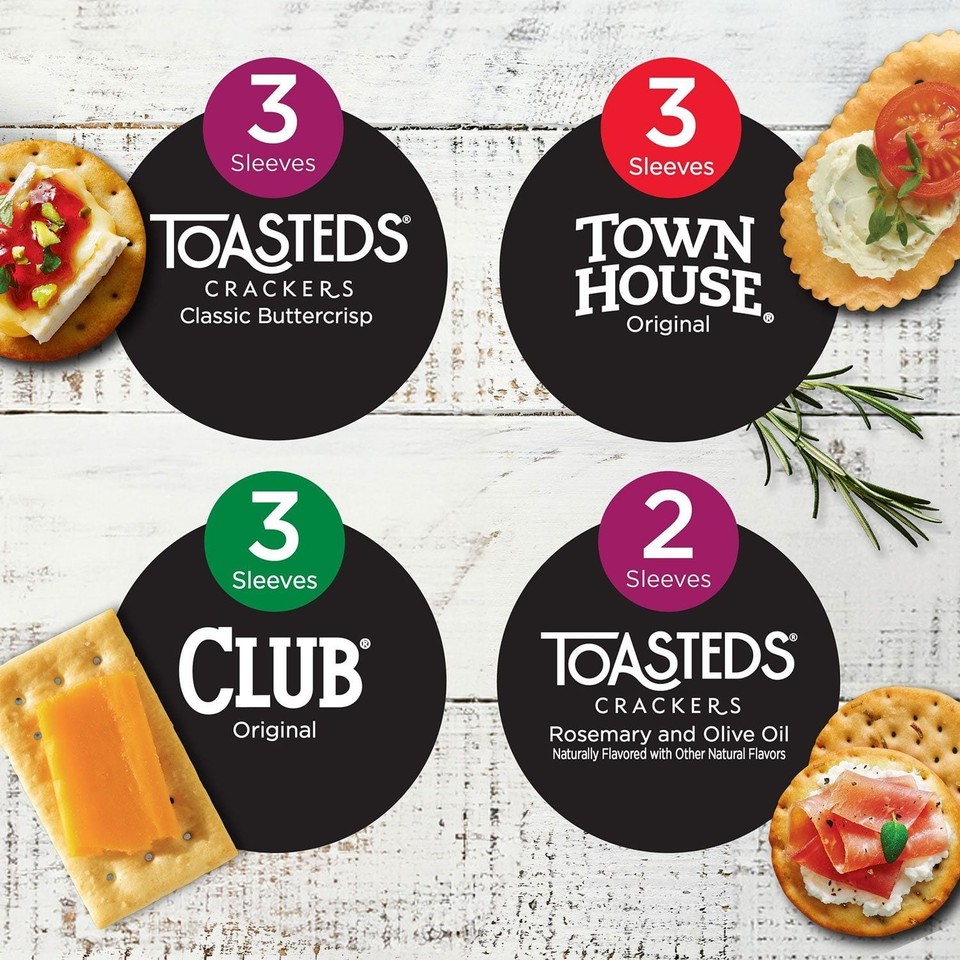 Entertainment Crackers Collection Variety Pack, 43.5 Ounce (11 Sleeves ...