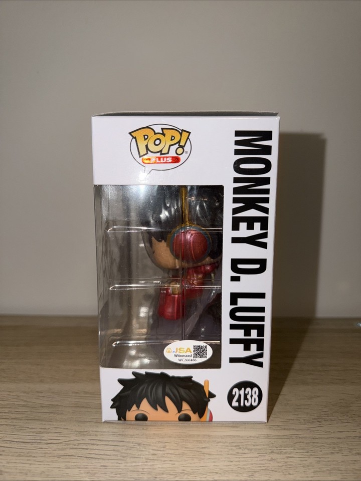 Funko Pop! One Piece - Luffy (Metallic) #2138 Signed By Mayumi Tanaka w ...