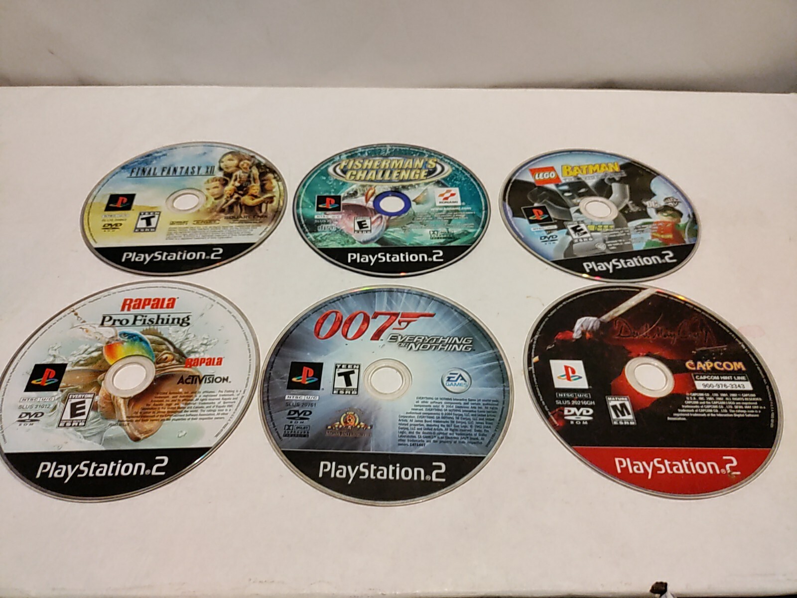PS2 Disc Lot of 6: Tested, Cleaned, Authentic PlayStation 2 Discs Only ...