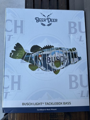 Beer Deer Busch Light 3D Cardboard Beer Bass Fish Wall Mount ** NEW ...