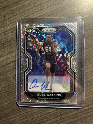 2020 Panini Prizm Rookie No Huddle Prizm Auto Quez Watkins #344 Rookie ...