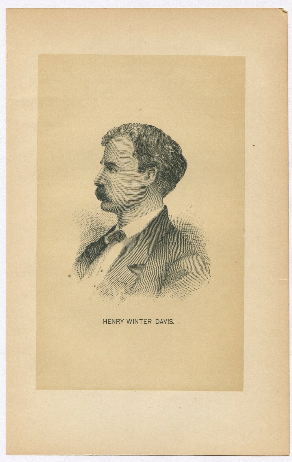 HENRY WINTER DAVIS,CIVIL WAR POLITICIAN,USA. LITHOGRAPH 8.75X5.5 INCHES ...