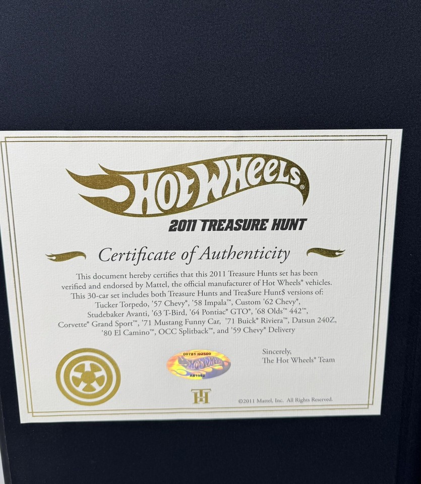 Hot Wheels 2011 RLC Super Treasure Hunt Set Box #781/2500 (Box Only No ...