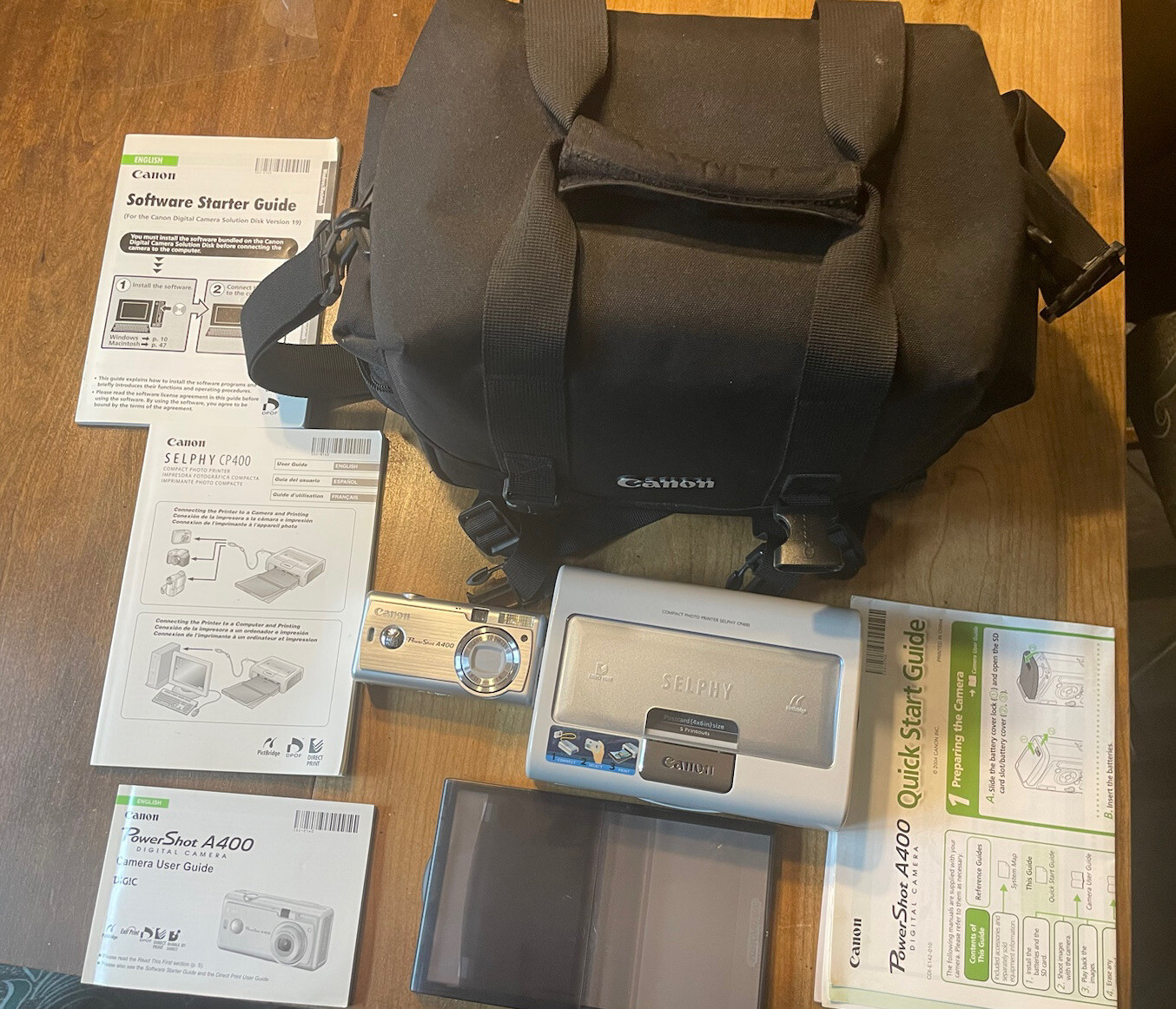 Canon PowerShot A400 3.2 MP Digital Camera Silver/Selphy A400 Printer ...