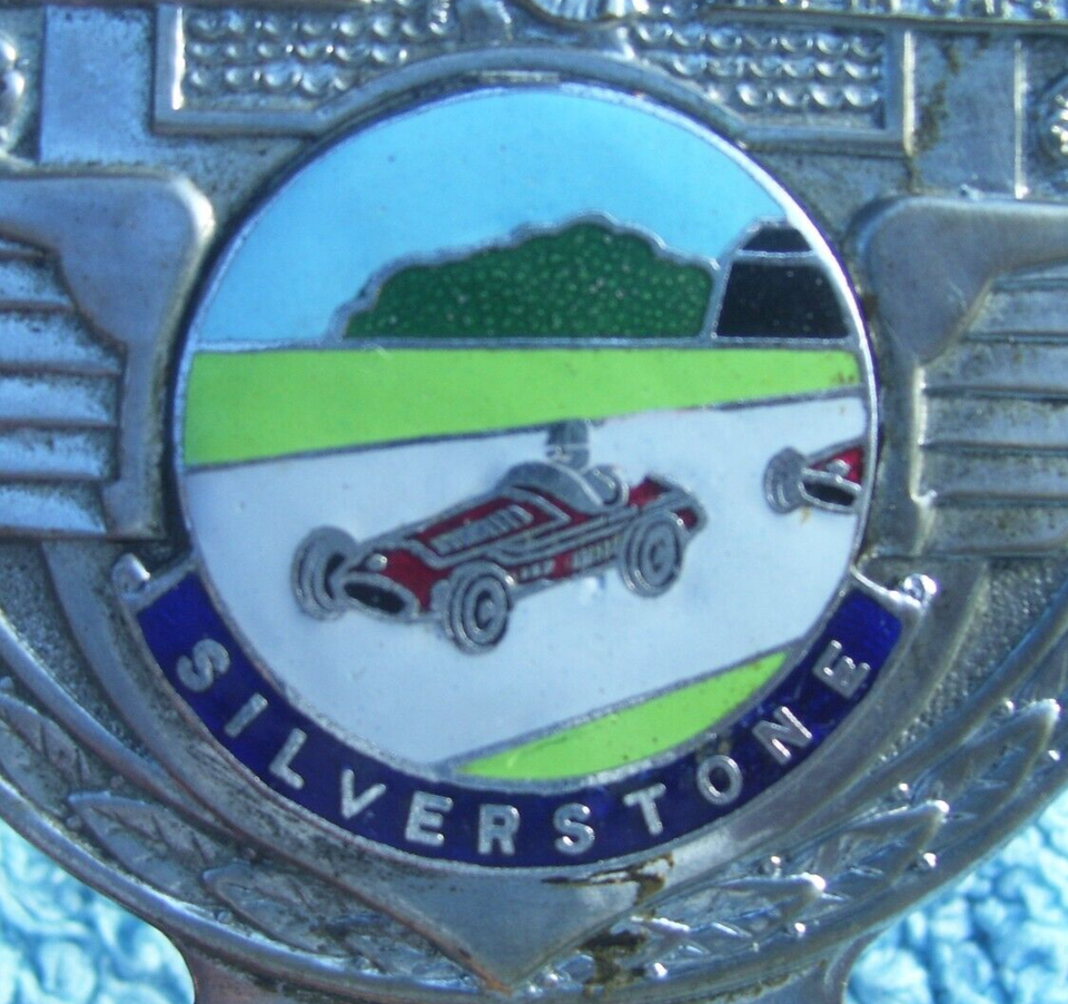 VINTAGE 1960s SILVERSTONE RACE TRACK CAR BADGE~BRITISH F1GP MOTOR ...