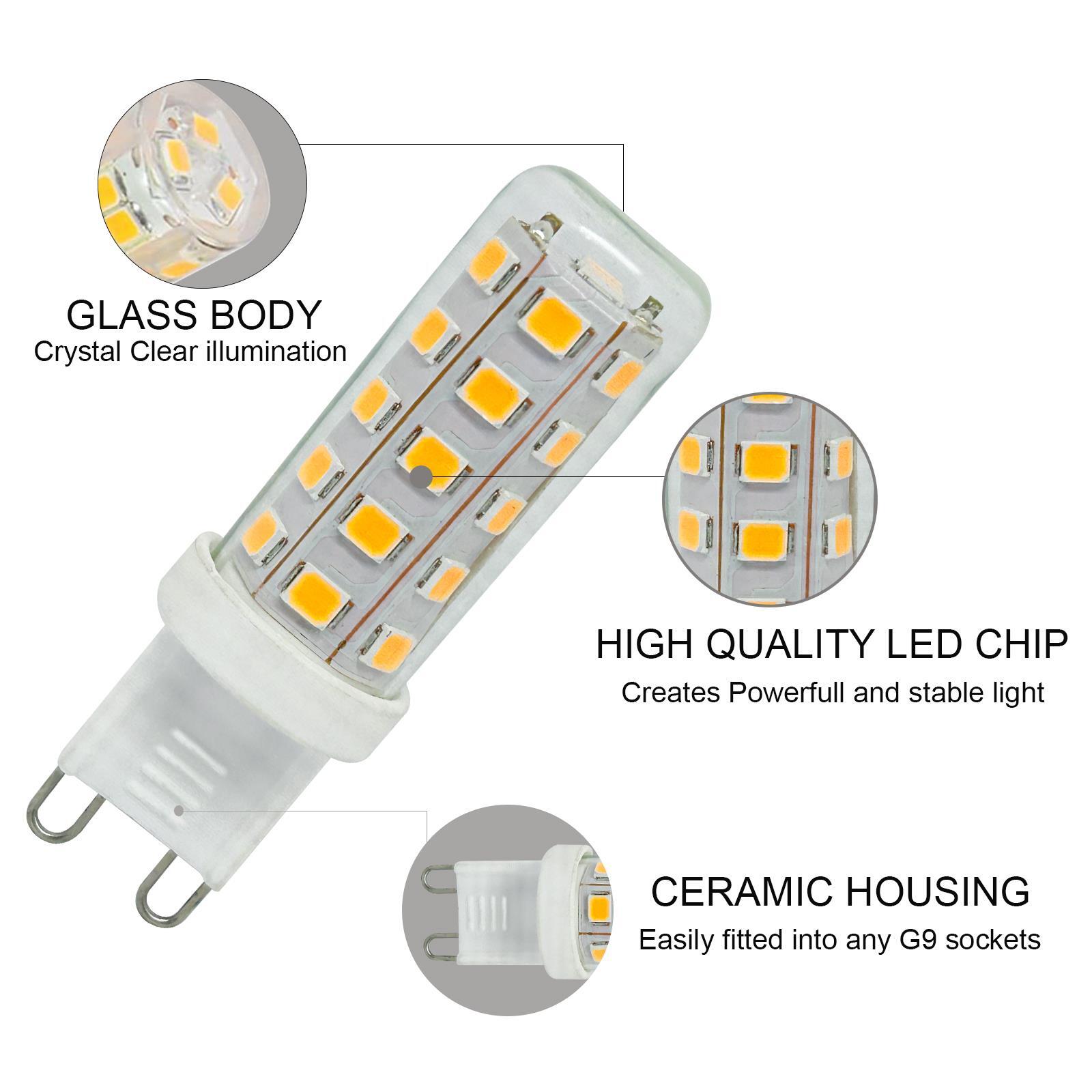 G9 LED 3W 2.2W Capsule Light Bulbs True Replacement for G9 Halogen ...