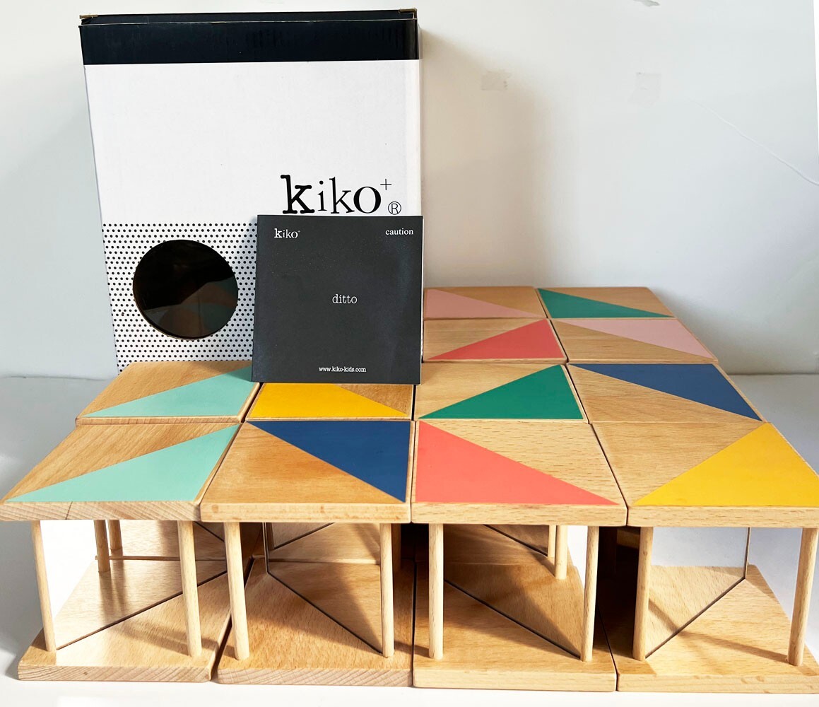 KIKO & GG set of 12 DITTO wood and mirrors 3.5” cube BLOCKS | eBay