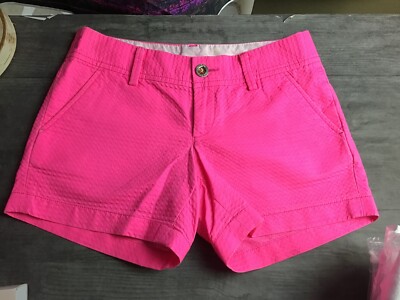 Lilly Pulitzer The Callaghan Shorts Hot Pink Size 00-preowned | eBay
