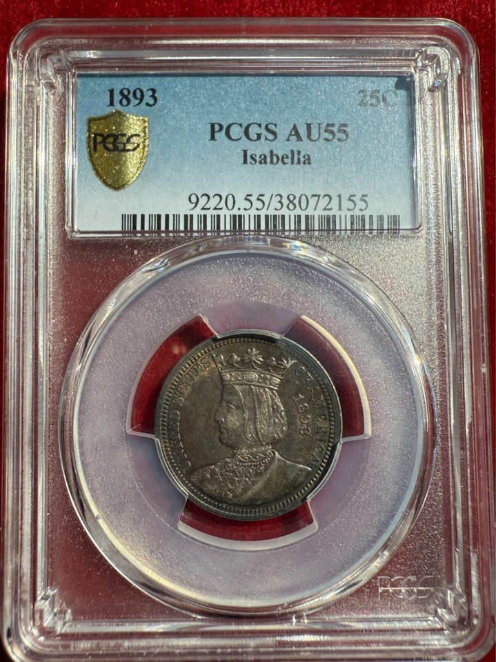 1893 25c Isabella Quarter (First Commemorative quarter) PCGS Gold ...