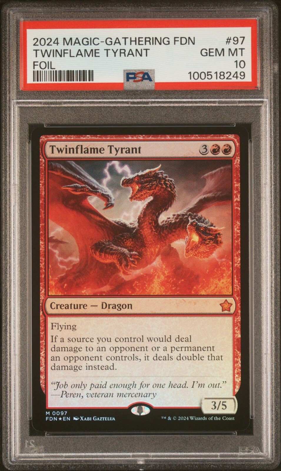 2024 MAGIC THE GATHERING FOUNDATIONS 97 TWINFLAME TYRANT FOIL PSA 10 | eBay