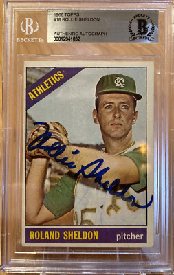 Roland Sheldon Signed 1966 Topps #18 Autographed BAS Beckett KC ...