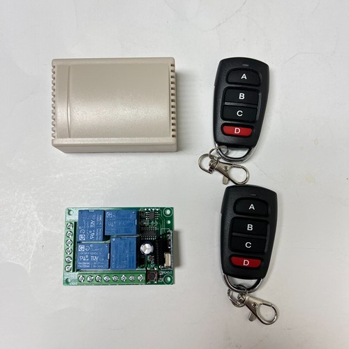 QIACHIP Universal 12V 4CH Wireless Relay Remote Module Switch RF 433Mhz ...