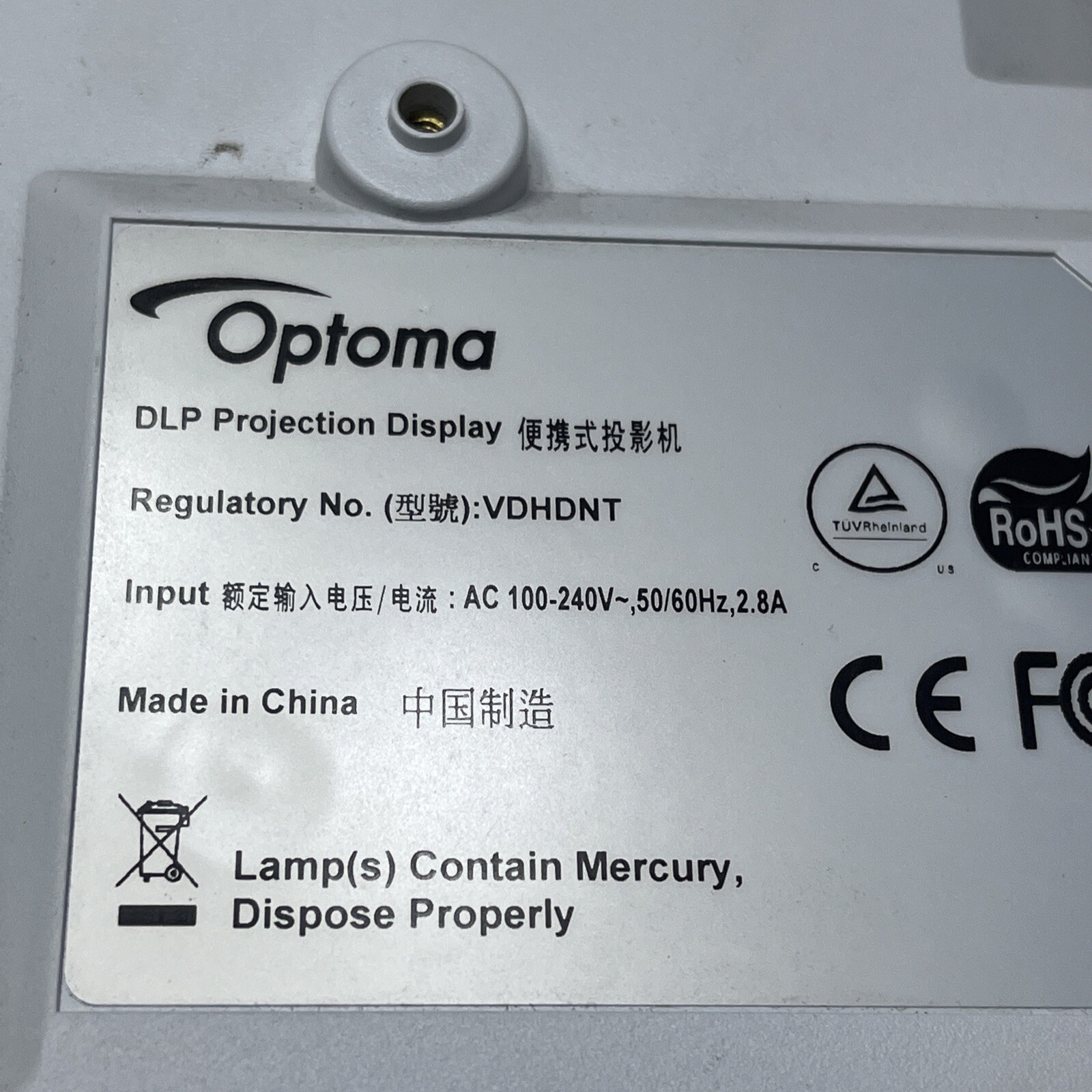 Optoma VDHDNT HDMI 1080P DLP Projector | eBay