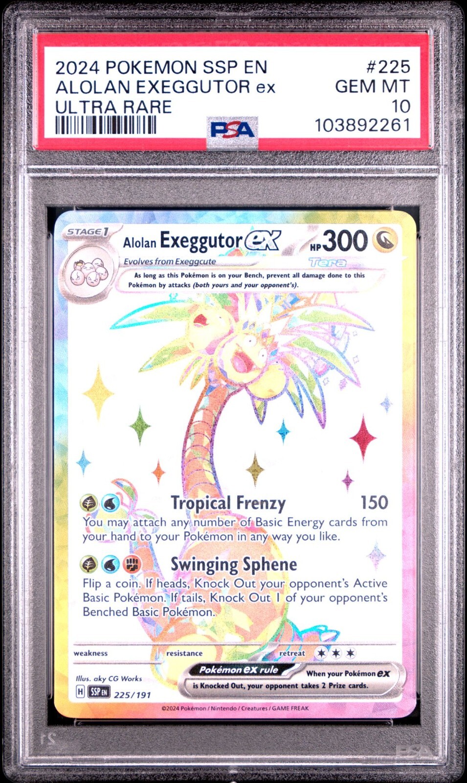 Alolan Exeggutor ex 2024 Scarlet & Violet: Surging Sparks #225/191 ...