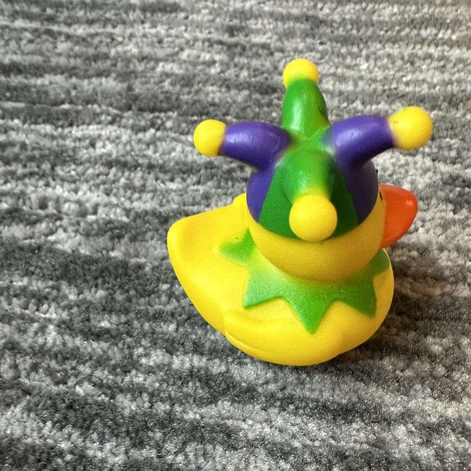 Rubber Duck Joker Jester Decor Car Home Office Cute Mardi Gras Cute ...