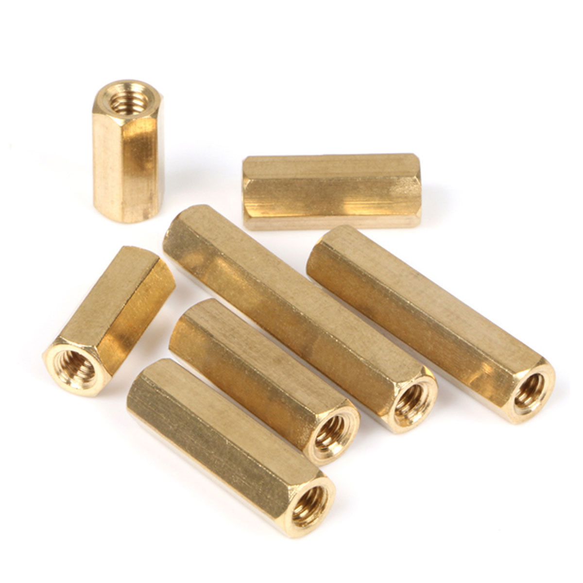 M3 Brass Threaded Hex Double Pass Spacer Copper Column Support Nut For ...