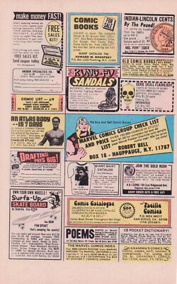 1976 MARVEL COMICS CLASSIFIED ADS PRINT AD - ROBERT BELL SKATE BOARD ...