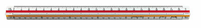 Rotring School Triangular Reduction Scale 1-10 to 1-750 with 2 Colored ...