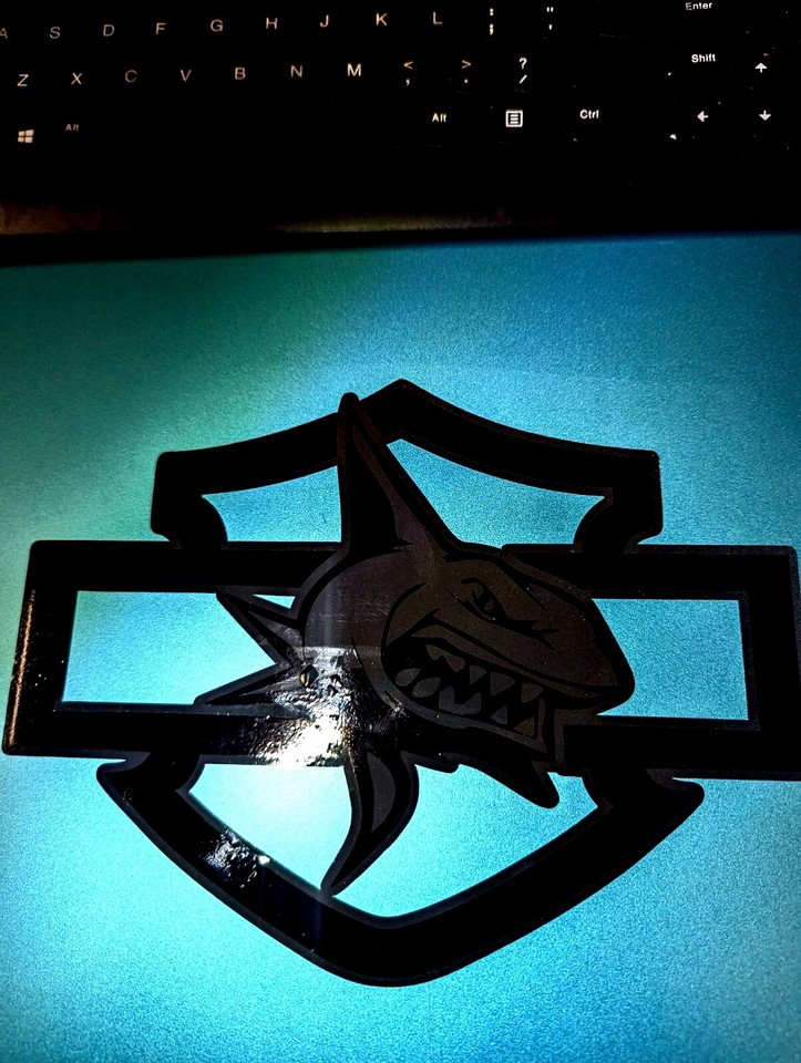 Harley Davidson Road Glide Shark Nation Ghost Reflection Decals 8"×6 ...