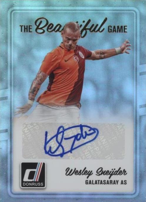 2016-17 Panini Donruss - The Beautiful Game Signatures Wesley Sneijder ...