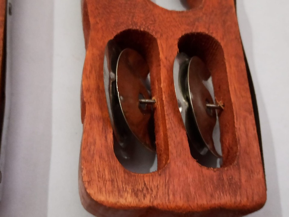 Khartal Musical Instrument Hand Percussion Brown Wooden Music Banaras ...