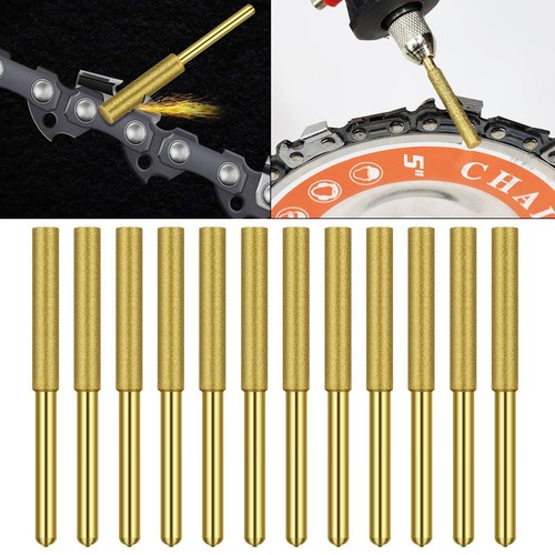 6x 5/32" Chainsaw Bits Titanium Plated Diamond Sharpener Electric ...