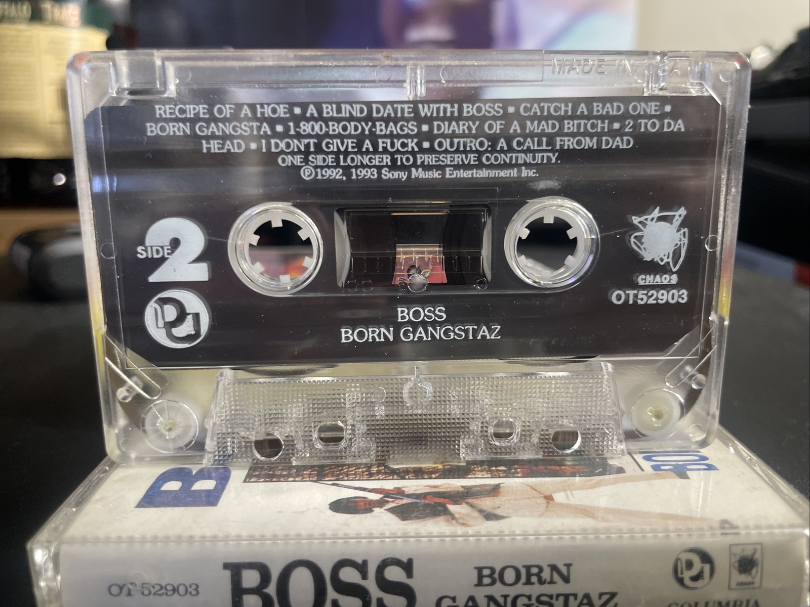 Boss Born Gangstaz Vintage 1993 Cassette Tape Columbia OT 52903 for ...