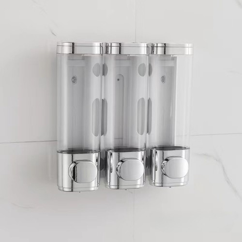 3-Chamber Bathroom Wall Mounted Bathroom Shower Pump Shampoo and Soap ...